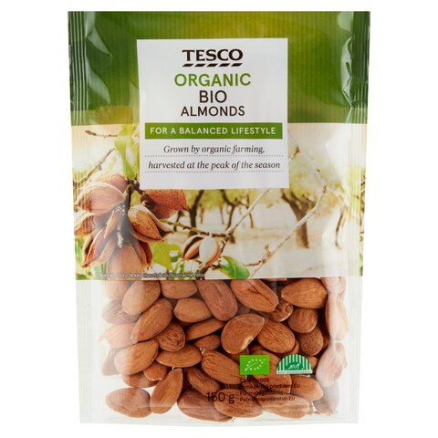 Tesco Organic Bio Almonds 150g - Tesco Groceries