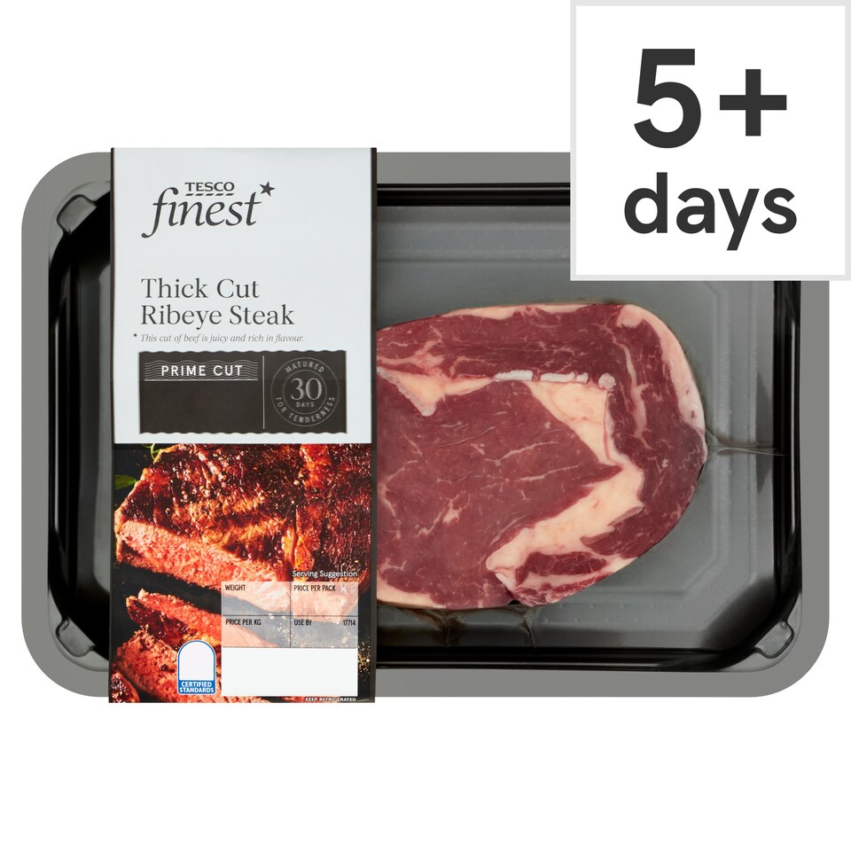 Tesco Finest Thick Cut Ribeye Steak 350G - Tesco Groceries