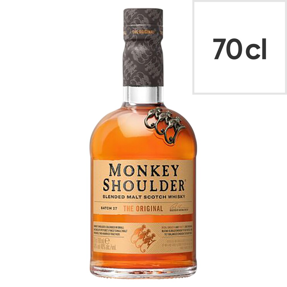 Monkey Shoulder Blended Malt Scotch Whisky 70cl - Tesco Groceries