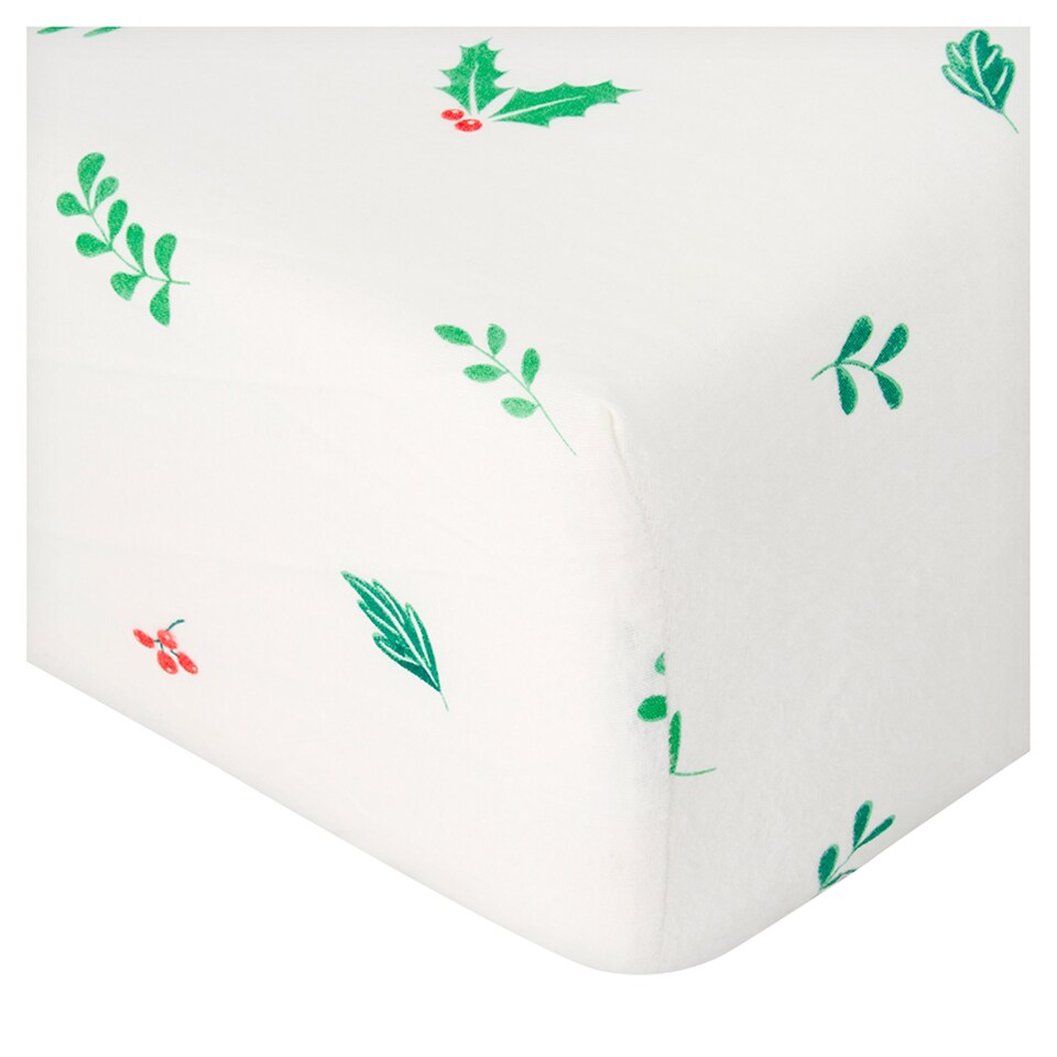 F&F Home Printed Brushed Cotton Fitted Sheet King - Tesco Groceries