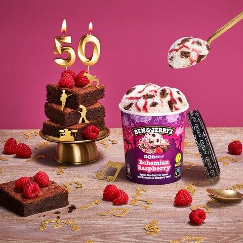 Ben & Jerry's Bohemian Raspberry Non Dairy Ice Cream 465ml - Tesco ...