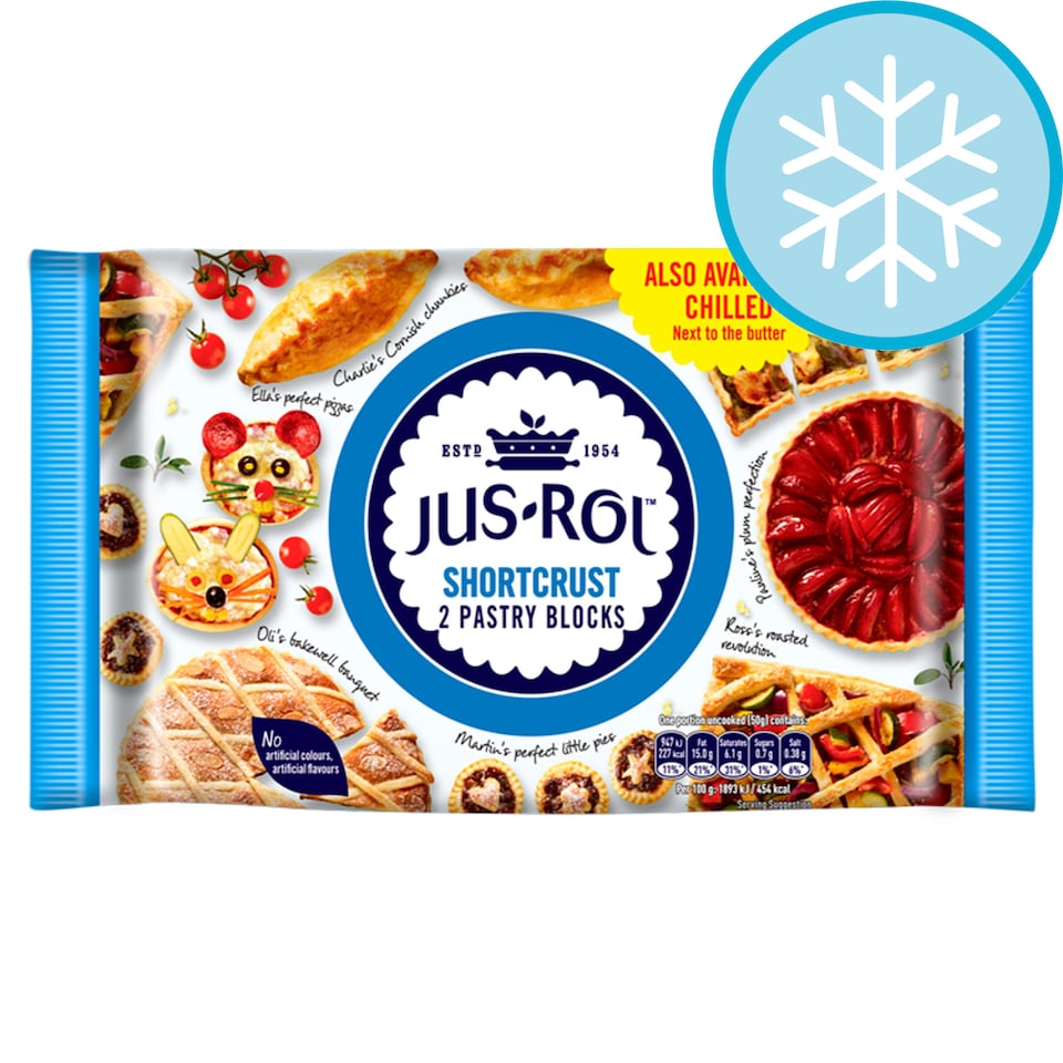 Jus-Rol 2 Shortcrust Pastry Blocks 1Kg - Tesco Groceries