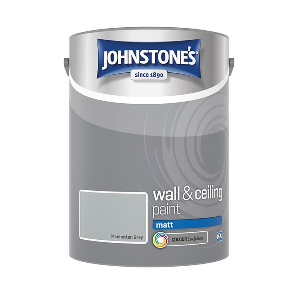 Johnstones Wall & Ceiling Paint Matte Grey 5L - Tesco Groceries