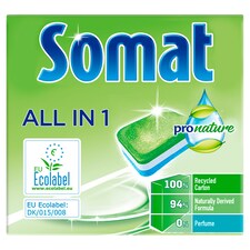 Somat All in 1 ProNature mosogatógép tabletta 36 db - Tesco Groceries