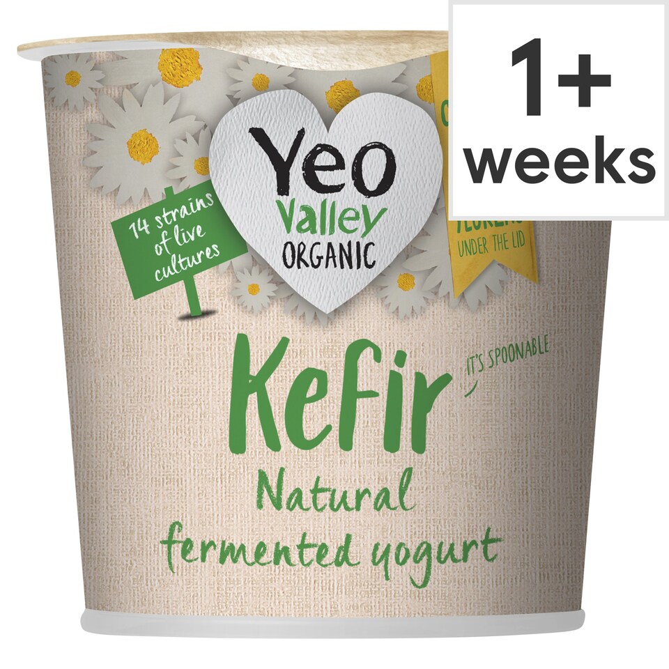 Yeo Kefir Natural Organic Yogurt 350G - Tesco Groceries