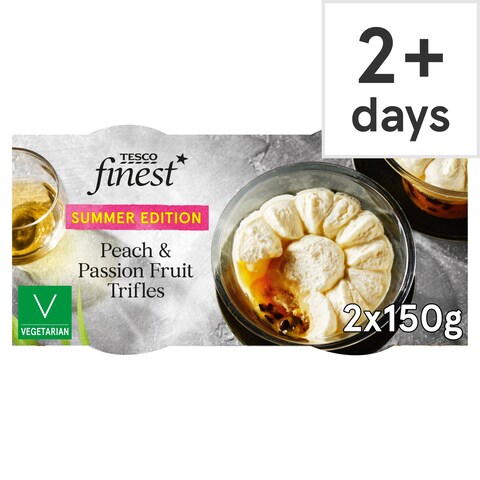 Tesco Finest 2 Peach & Passion Fruit Trifles 2x150g - Tesco Groceries
