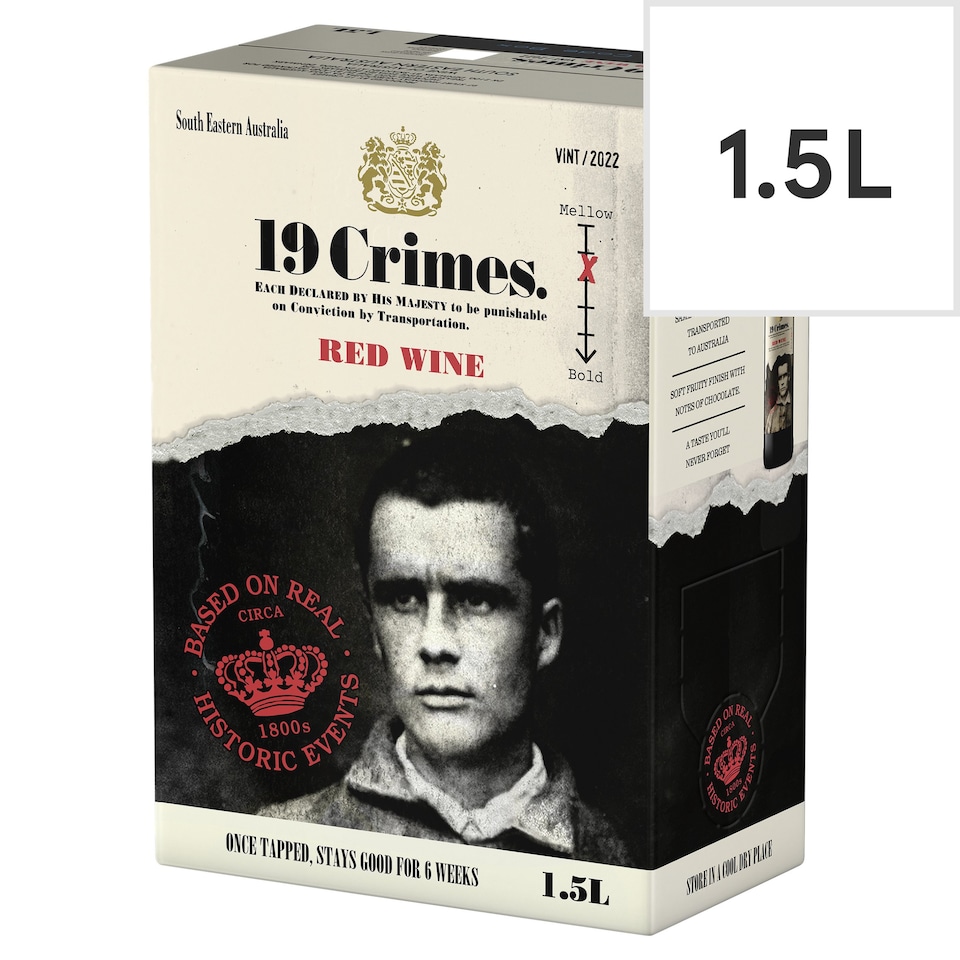 19 Crimes Red Wine 1.5L - Tesco Groceries