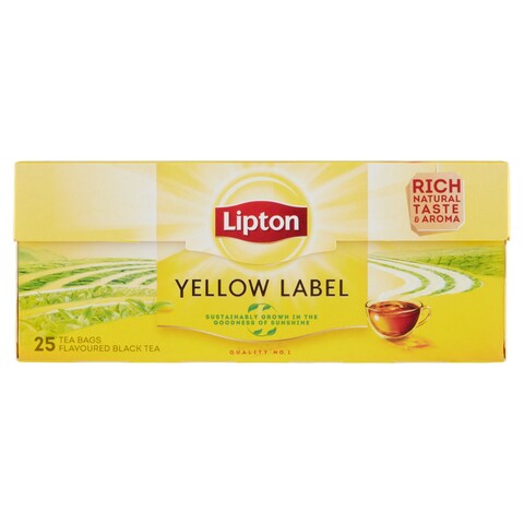 Lipton Yellow Label Flavored Black Tea 25 Tea Bag 50 g - Tesco Groceries