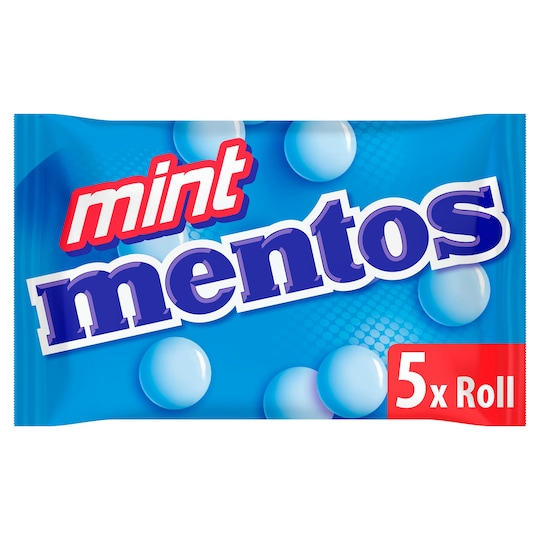 Mentos Mint Chewy Sweets 5 X 38G - Tesco Groceries