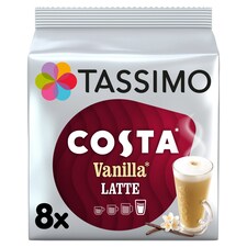 Tassimo Costa Vanilla Latte 8 Coffee Pods - Tesco Groceries