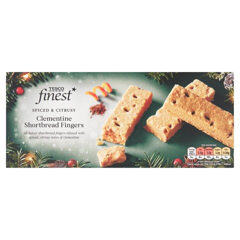 Tesco Finest Clementine Shortbread Fingers 165g - Tesco Groceries