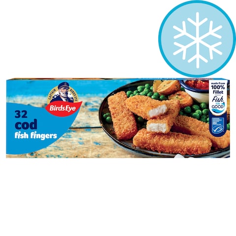 Birds Eye 32 Breaded Cod Fish Fingers 896g - Tesco Groceries