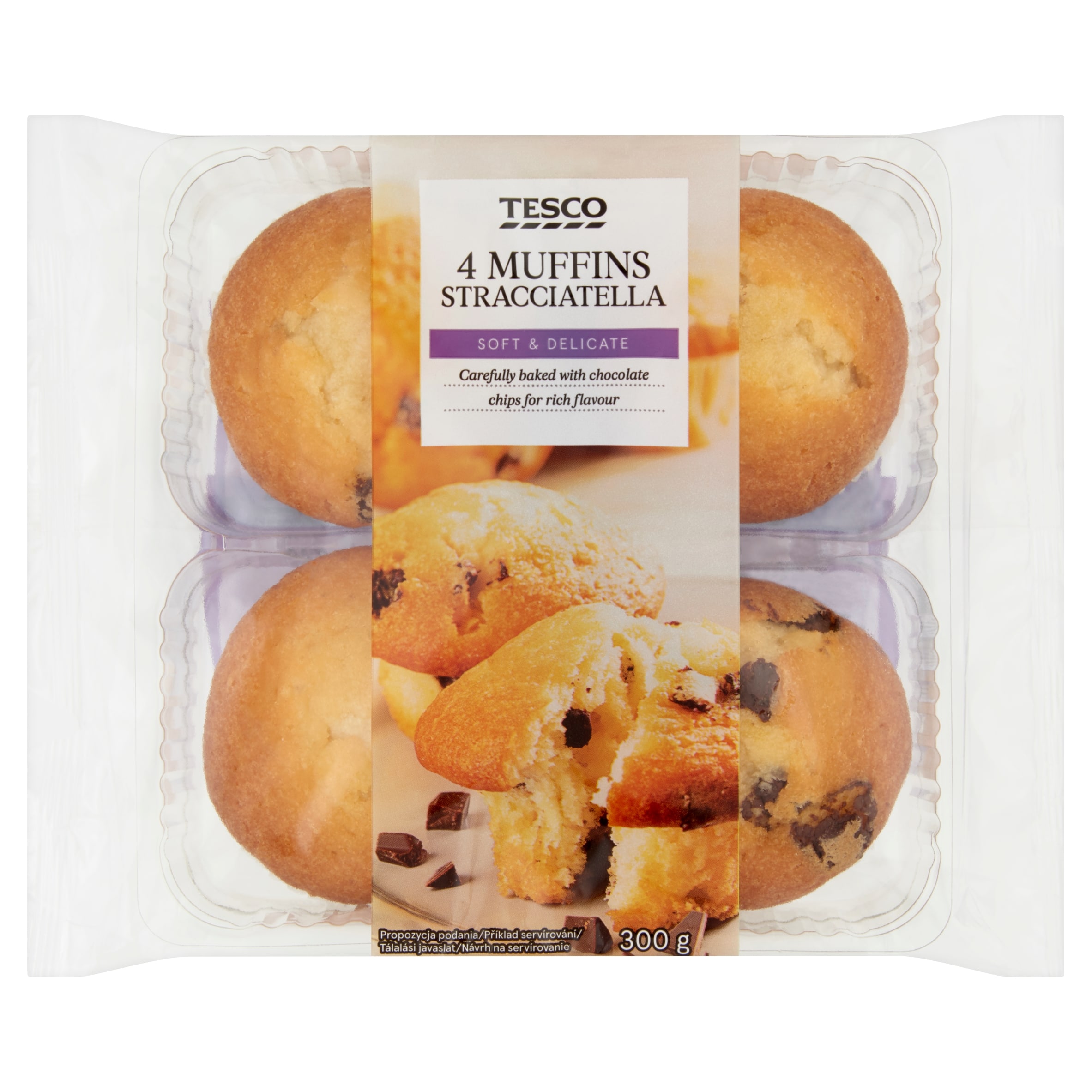Tesco muffin csokoládédarabokkal 300 g - Tesco Groceries