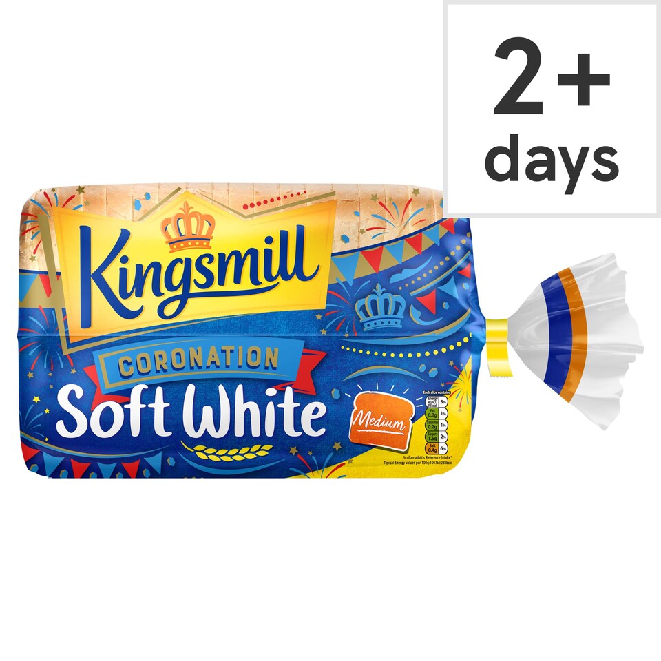 Kingsmill Soft White Medium 800g - Tesco Groceries