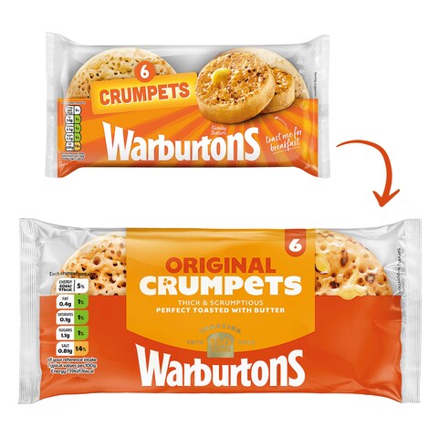 Warburtons Crumpets 6 Pack - Tesco Groceries