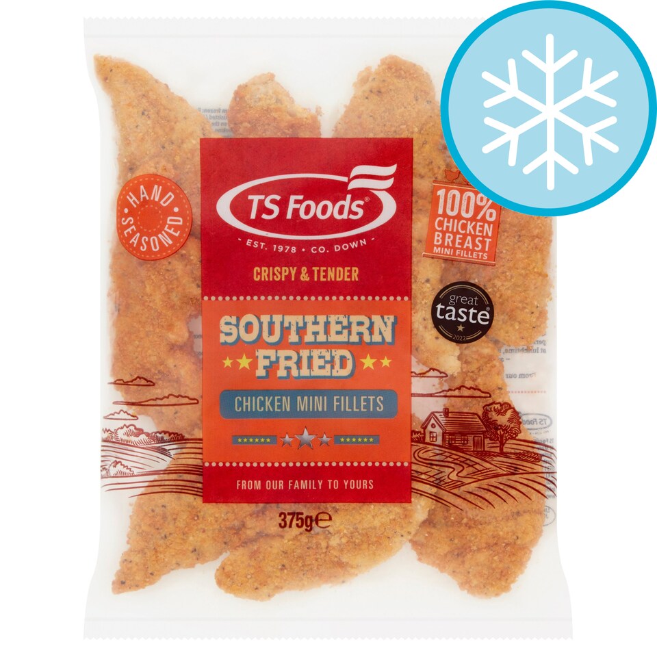 TS Foods Southern Fried Chicken Mini Fillets 375g - Tesco Groceries