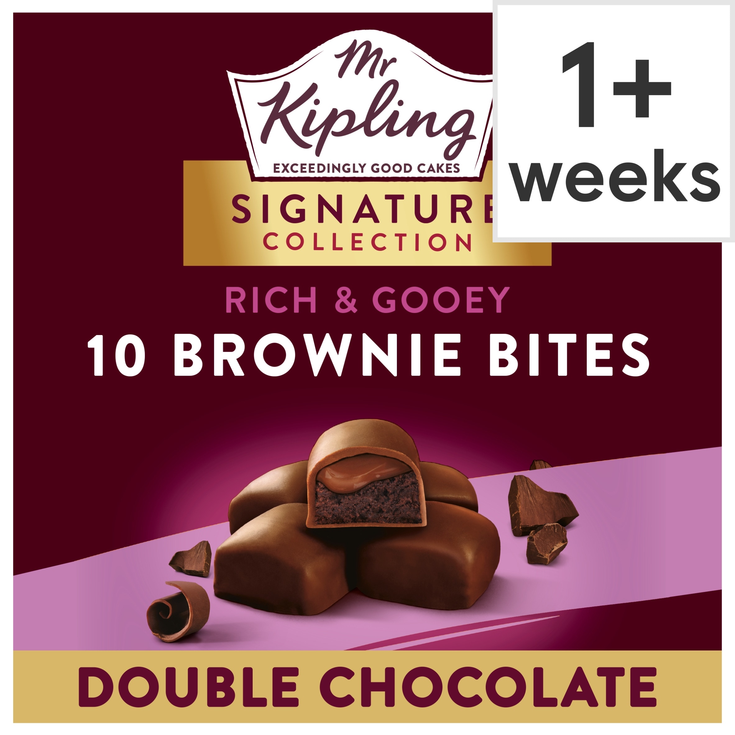 Mr Kipling Signature Double Chocolate Brownie Cake Bites 10 pack ...
