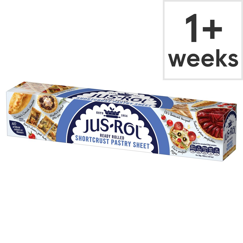 Jus-Rol Shortcrust Pastry Ready Rolled Sheet 320G - Tesco Groceries