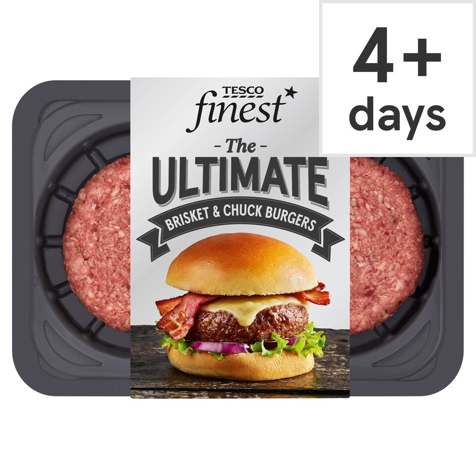 Tesco Finest The Ultimate Brisket & Chuck Burgers 340G - Tesco Groceries