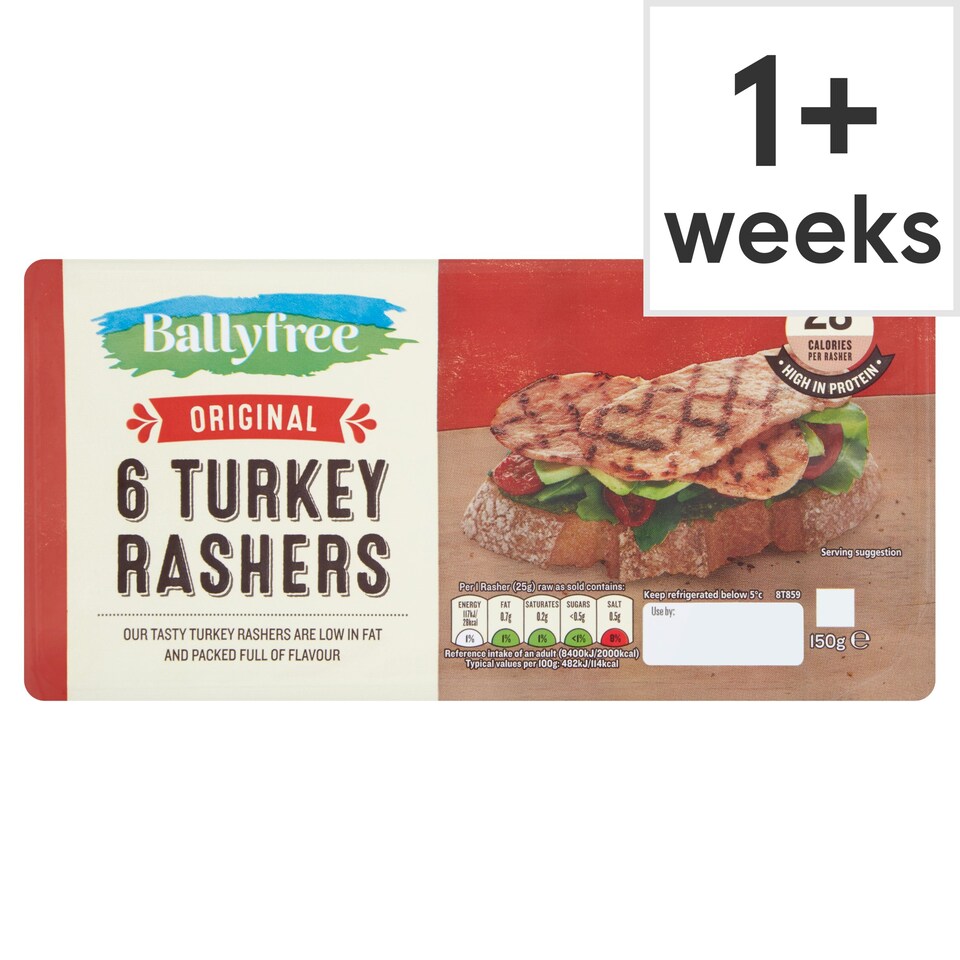 Ballyfree Turkey Rashers 150G - Tesco Groceries