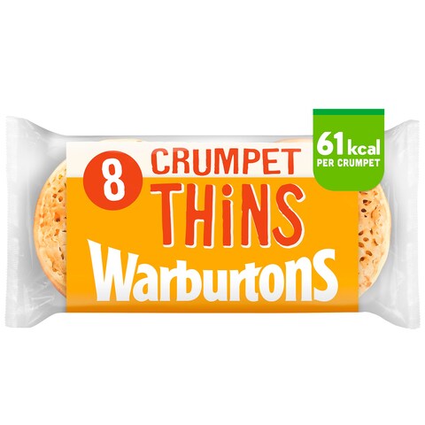 Warburtons Crumpet Thins 8 pack - Tesco Groceries