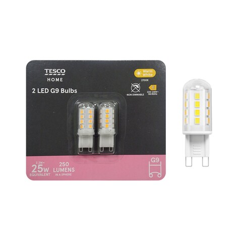 Tesco LED G9 25W Warm White 2 Pack - Tesco Groceries