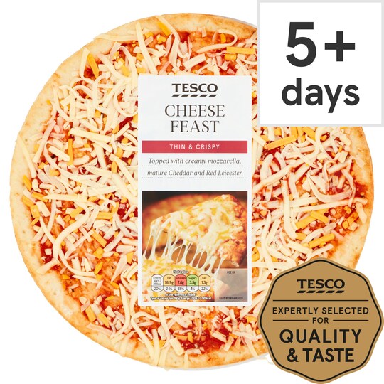 Tesco Thin & Crispy Cheese Feast Pizza 261G - Tesco Groceries