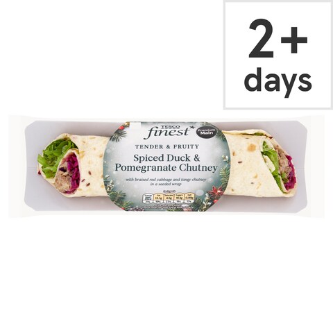 Tesco Finest Spiced Duck & Pomegranate Chutney Wrap - Tesco Groceries