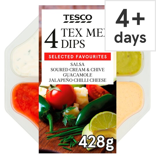 Tesco Tex Mex Multipack Dips 428G - Tesco Groceries
