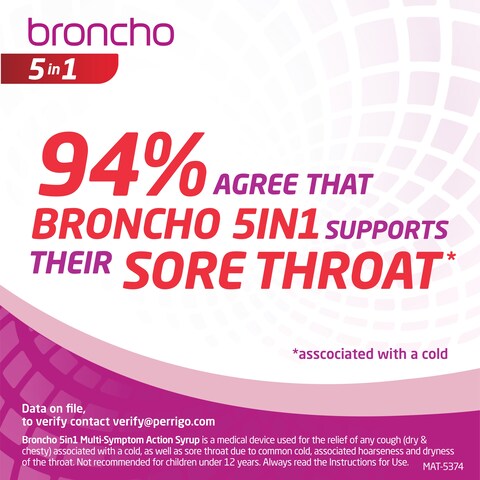 Broncho 5 in 1 Multi Symptom Syrup 200ml - Tesco Groceries