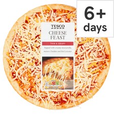 Tesco Thin & Crispy Cheese Feast Pizza 261G - Tesco Groceries