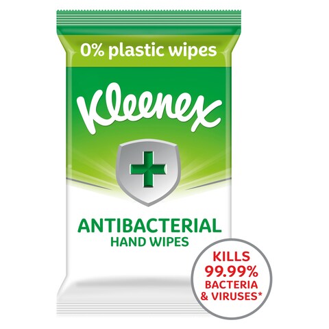 Kleenex Antibacterial Plastic Free Hand Wipes 12 Pack - Tesco Groceries