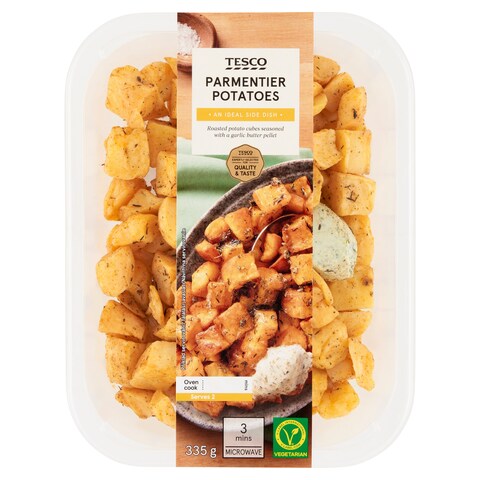 Tesco Roasted Potato Cubes with Herb Butter 335 g - Tesco Groceries