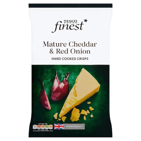 Tesco Finest Mature Cheddar & Onion Crisps 150G - Tesco Groceries