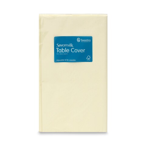 Swantex Cream Table Cover 180X120cm - Tesco Groceries