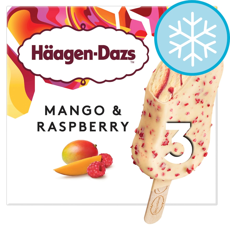 Haagen Dazs Mango & Raspberry Ice Cream Bar 3X80ml - Tesco Groceries