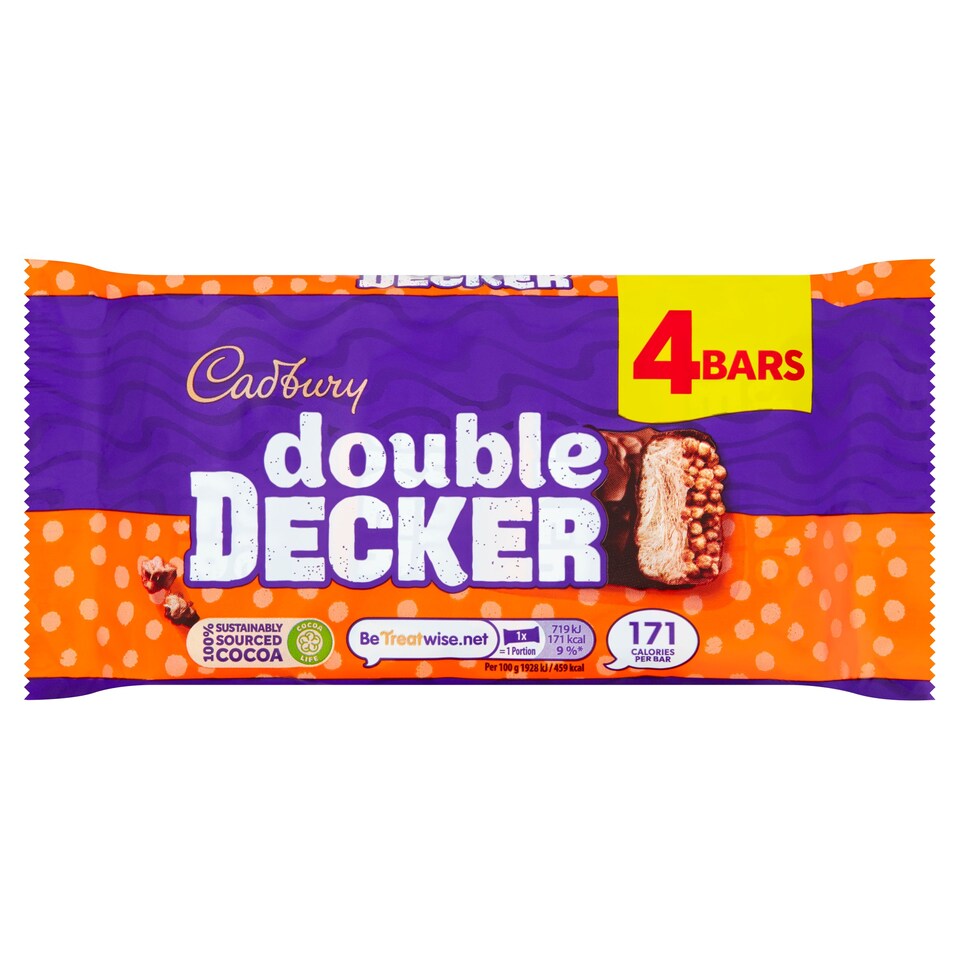 Cadbury Double Decker 4Pack 149.2G - Tesco Groceries