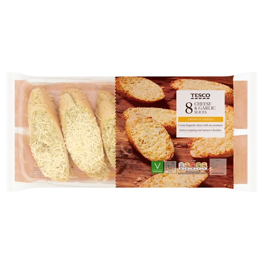 Tesco 8 Cheese Garlic Slices 255G - Tesco Groceries