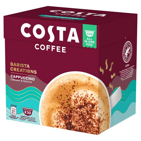 Costa Coffee Cappuccino Signature Blend 16 Pods 146.4G - Tesco Groceries