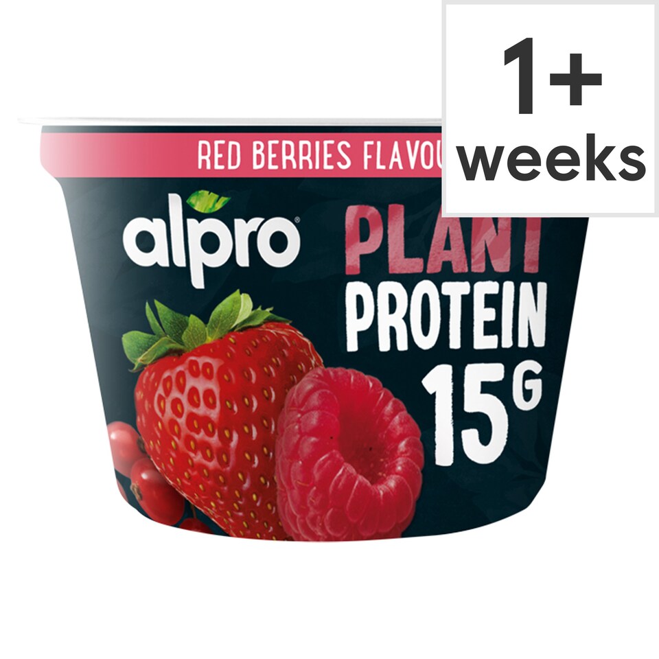 Alpro 15g High Protein Red Berries Dairy Free Soya Yoghurt Alternative 200g Tesco Groceries