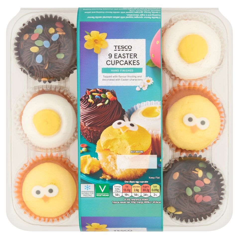 Tesco Easter Cupcakes 9 Pack - Tesco Groceries