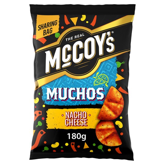 Mccoy's Muchos Nacho Cheese Tortilla 180G - Tesco Groceries