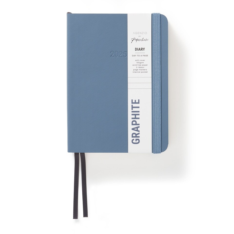 Agenzio Soft Touch Small 2025 Diary Graphite - Tesco Groceries