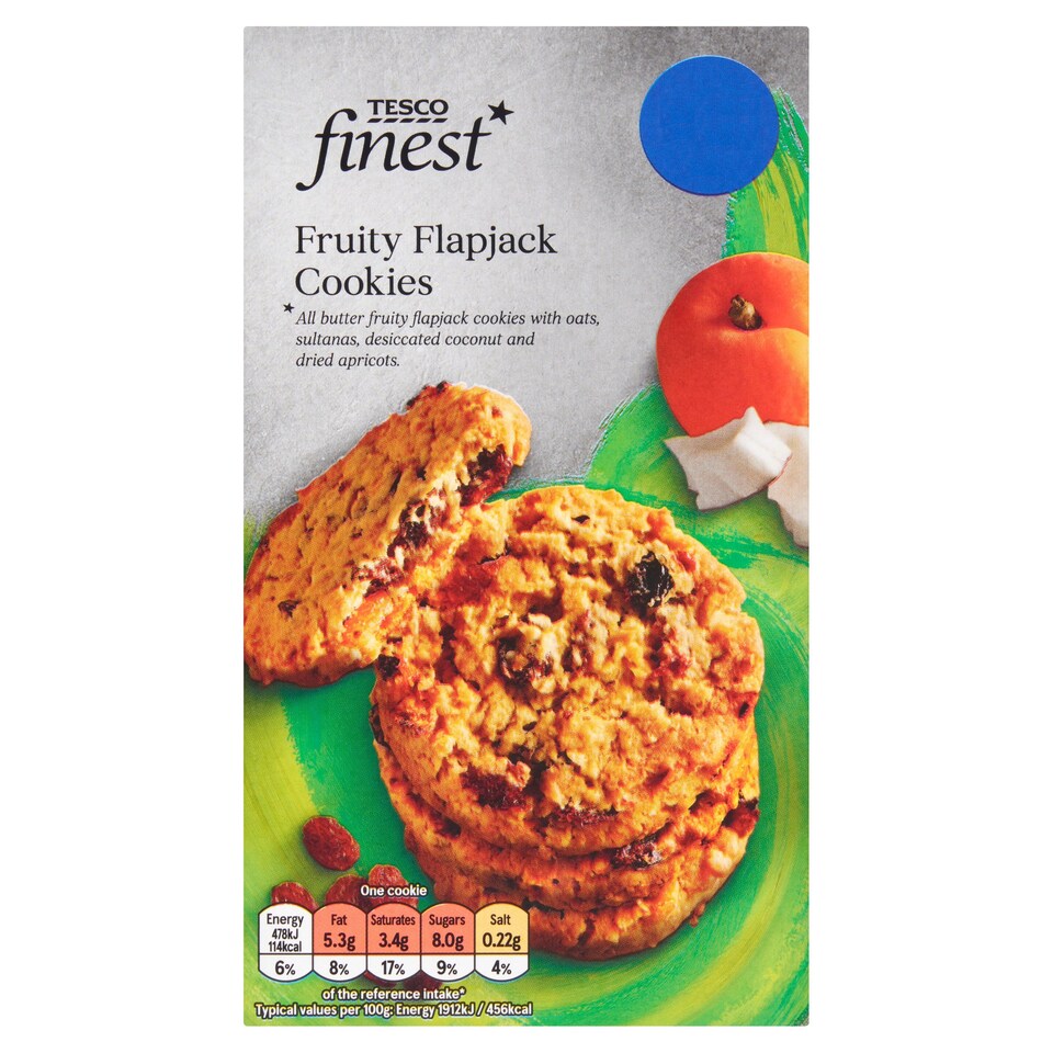 Tesco Finest Fruity Flapjack Cookies 200g - Tesco Groceries