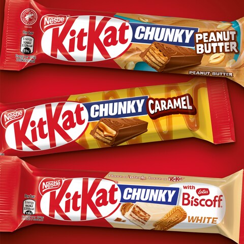 Kit Kat Chunky with Lotus Biscoff White Chocolate Wafer Bars 4 x 42g ...