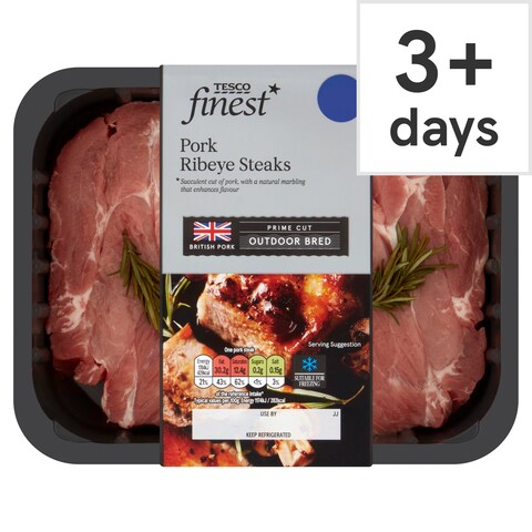 Tesco Finest Pork Ribeye Steaks 402G - Tesco Groceries