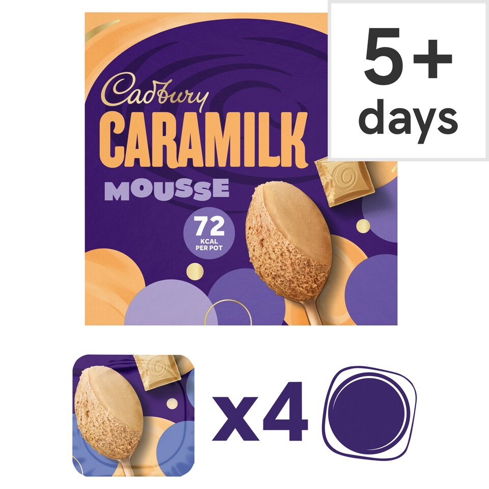 Cadbury Caramilk Mousse 4x45g - Tesco Groceries