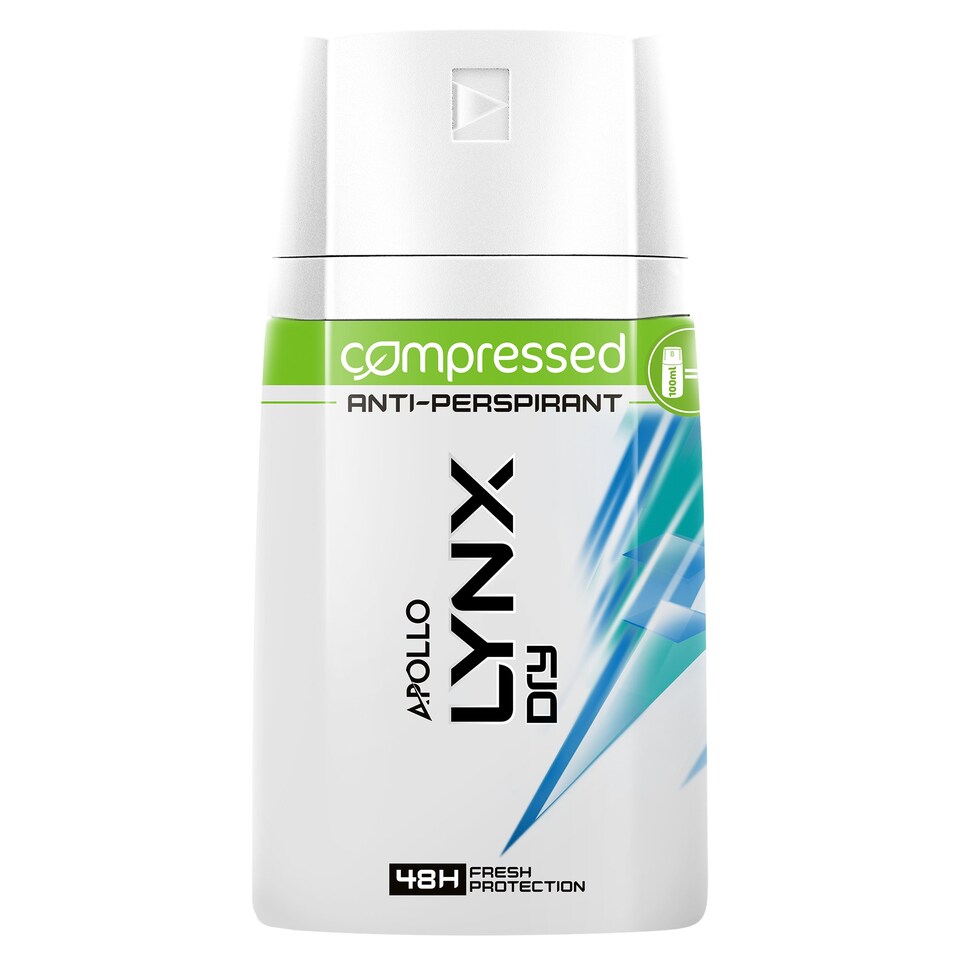 Lynx Dry Apollo Antiperspirant Deodorant Compressed 100Ml - Tesco Groceries