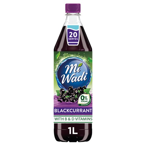 Miwadi Zero Blackcurrant 1 Litre - Tesco Groceries