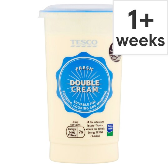 Tesco Fresh Double Cream 250Ml - Tesco Groceries